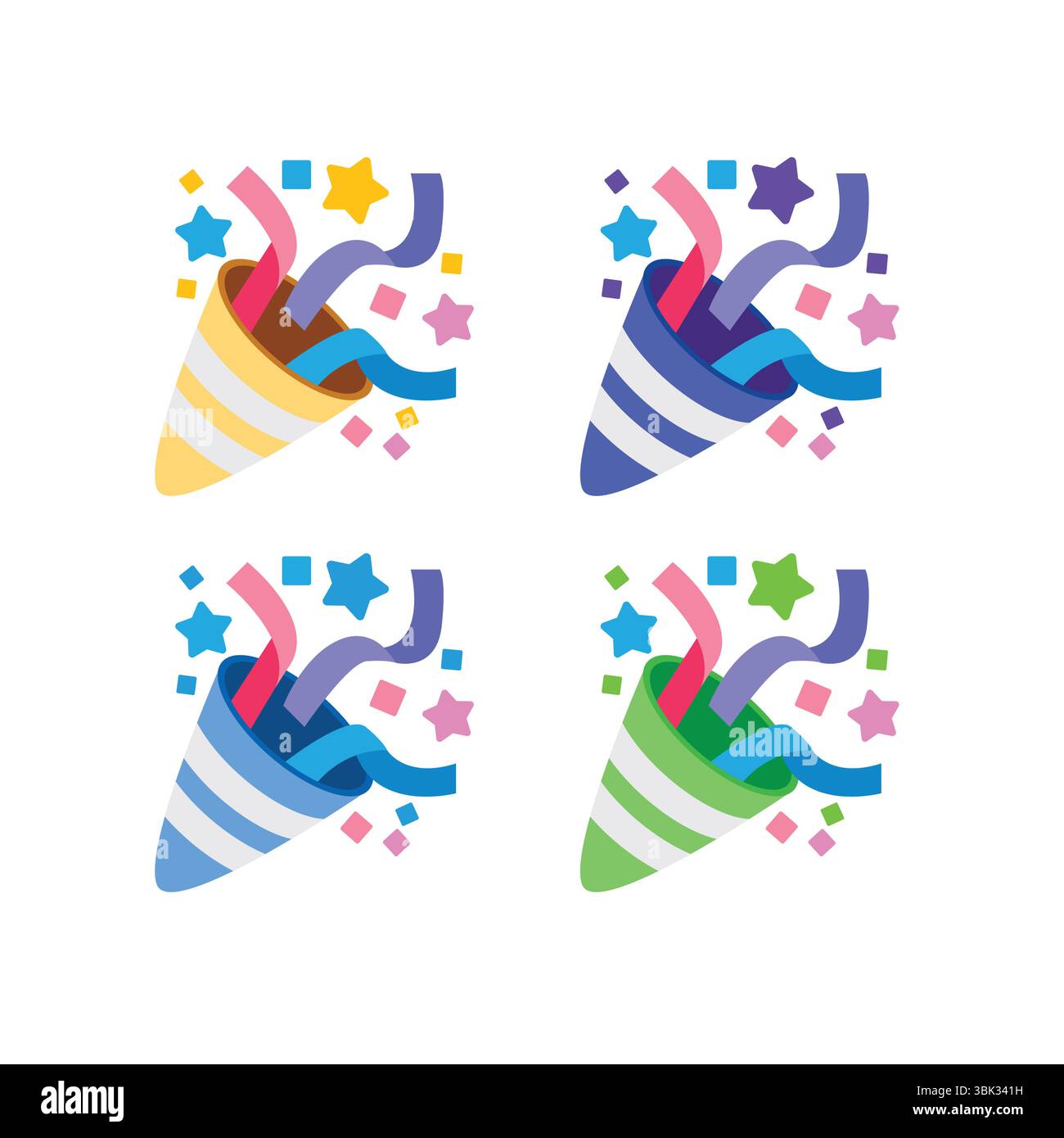 party popper confetti celebration emoji symbol sign icon vector ...