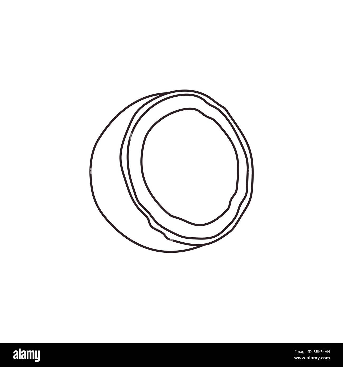 coconut emoji symbol sign icon vector illustration food half Stock ...
