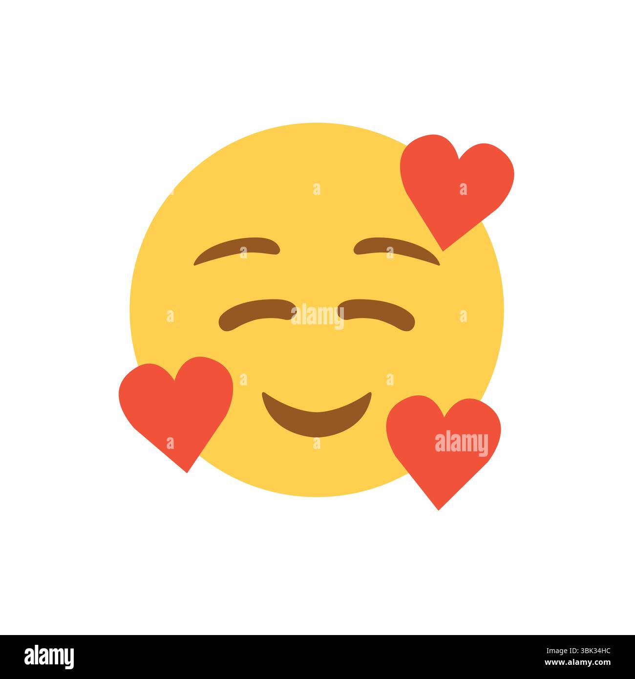face with hearts emoji symbol sign icon vector illustration Stock ...