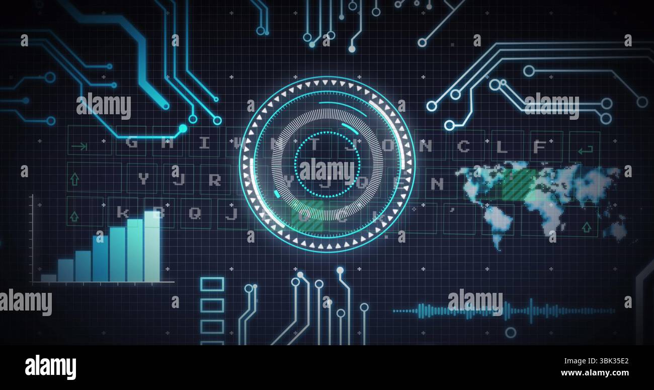 Spinning circular hud in hi-res stock photography and images - Alamy