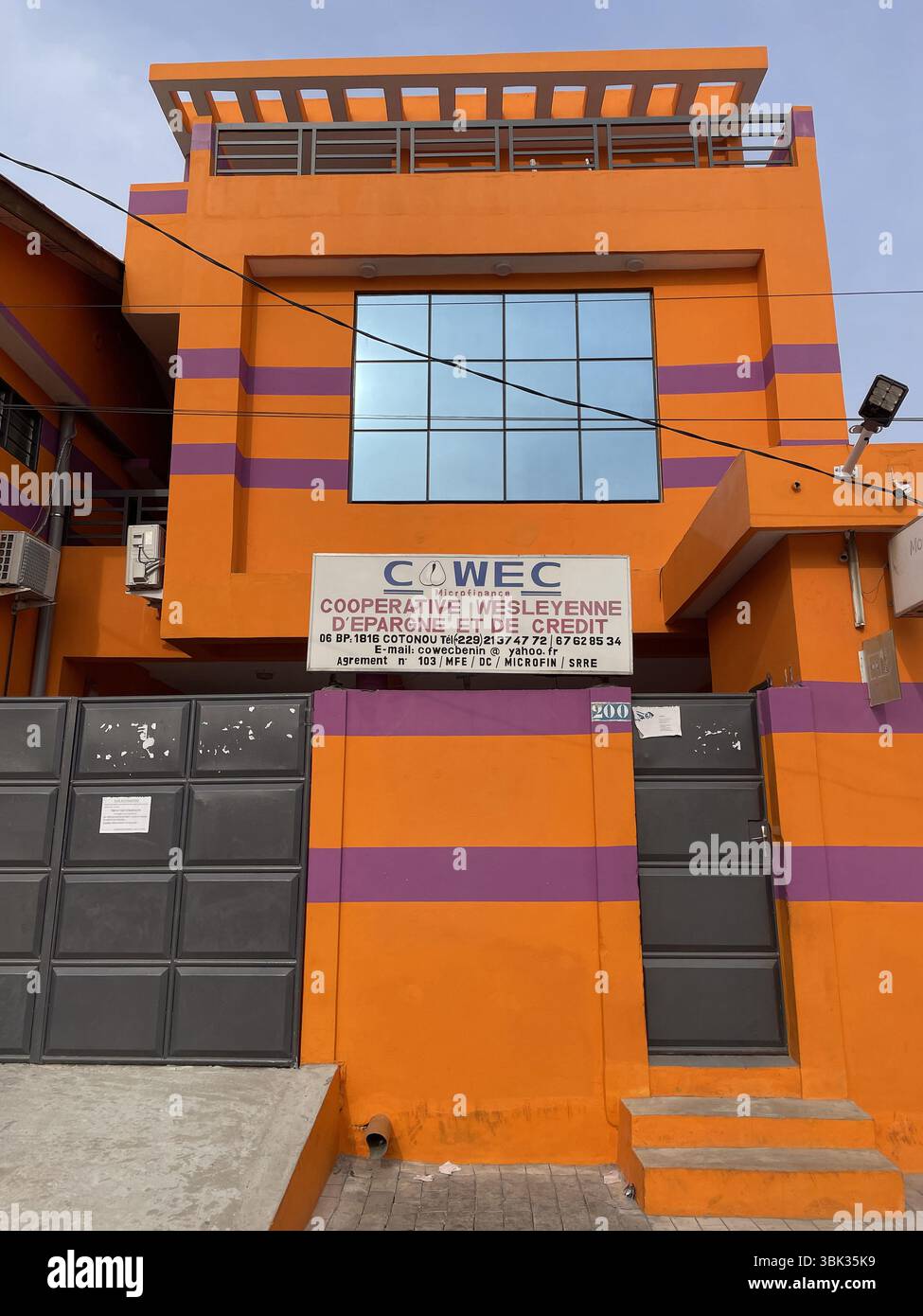 Microfinance and saving institution building, Cotonou, Benin Stock ...