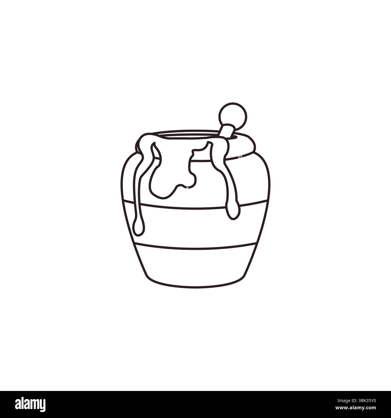 honey jar emoji symbol sign icon vector illustration Stock Vector Image ...