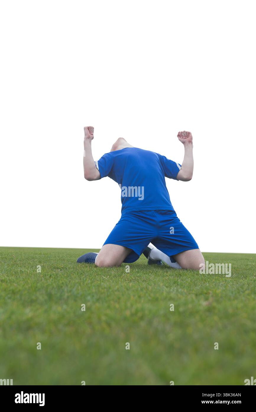 Football player celebrating Stock Photo - Alamy