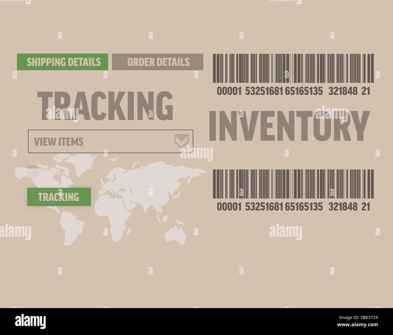 Flat UI is showing green shipping and gray order tabs, tracking ...