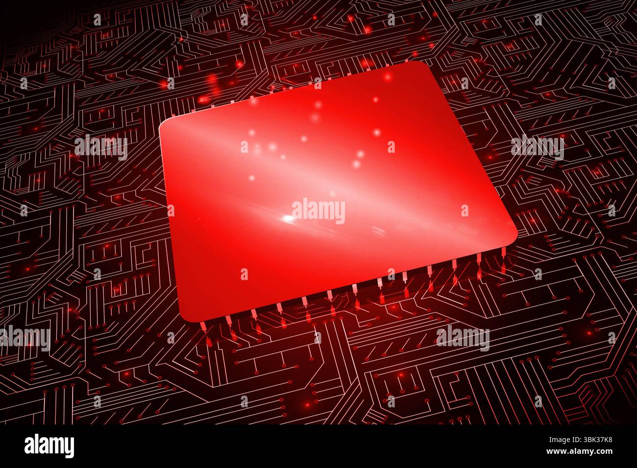 Shiny red square on black background Stock Photo - Alamy