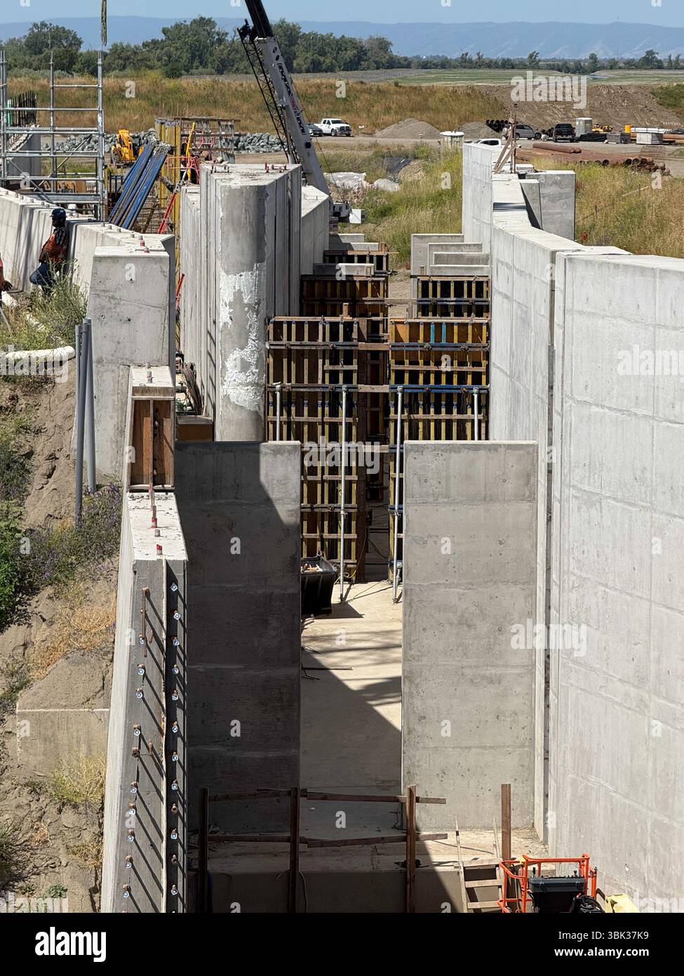 A view looking through the Sacramento Weir fish passage shows the ...