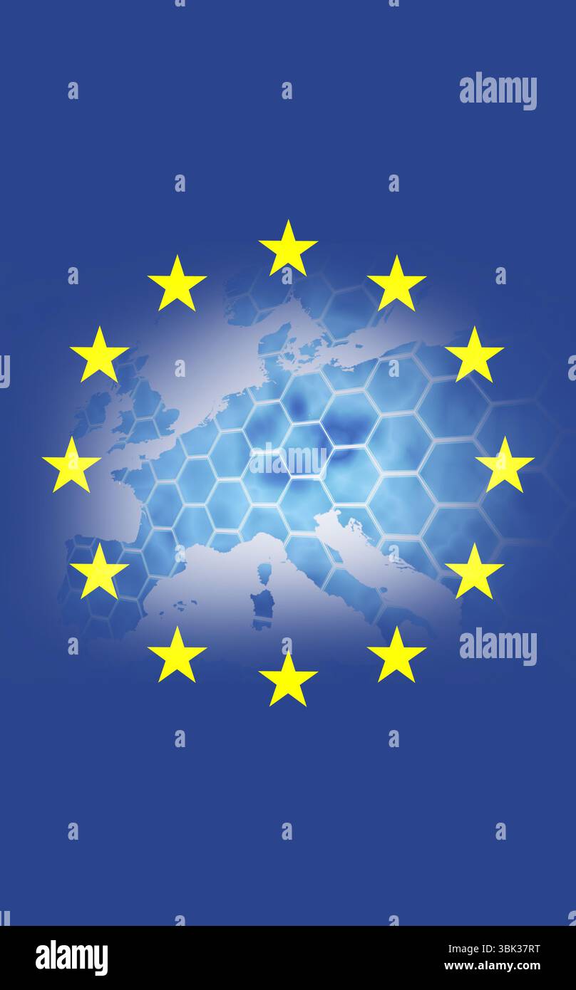 Semi transparent eu stars overlay hi-res stock photography and images ...