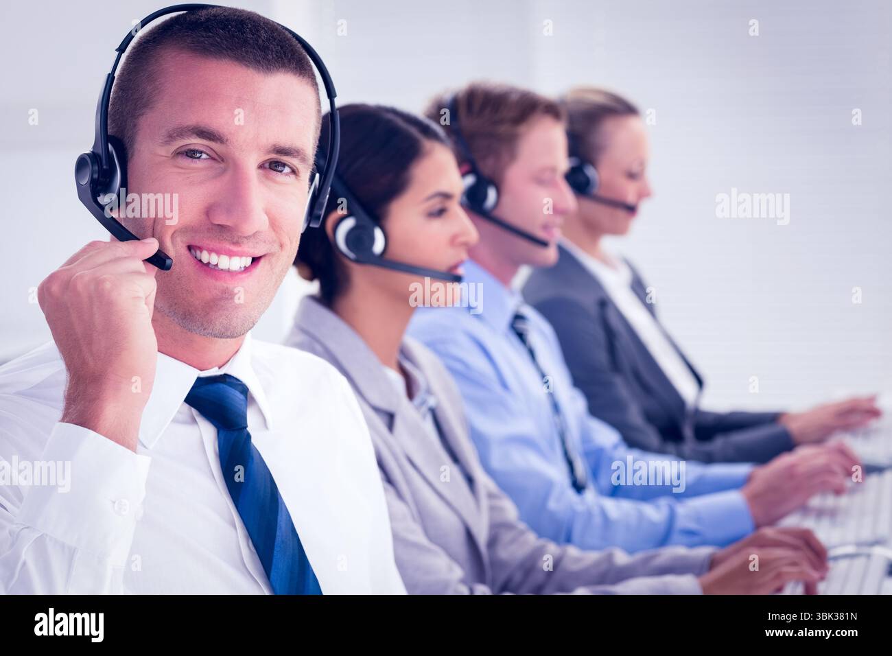 Indian call center agents hi-res stock photography and images - Alamy
