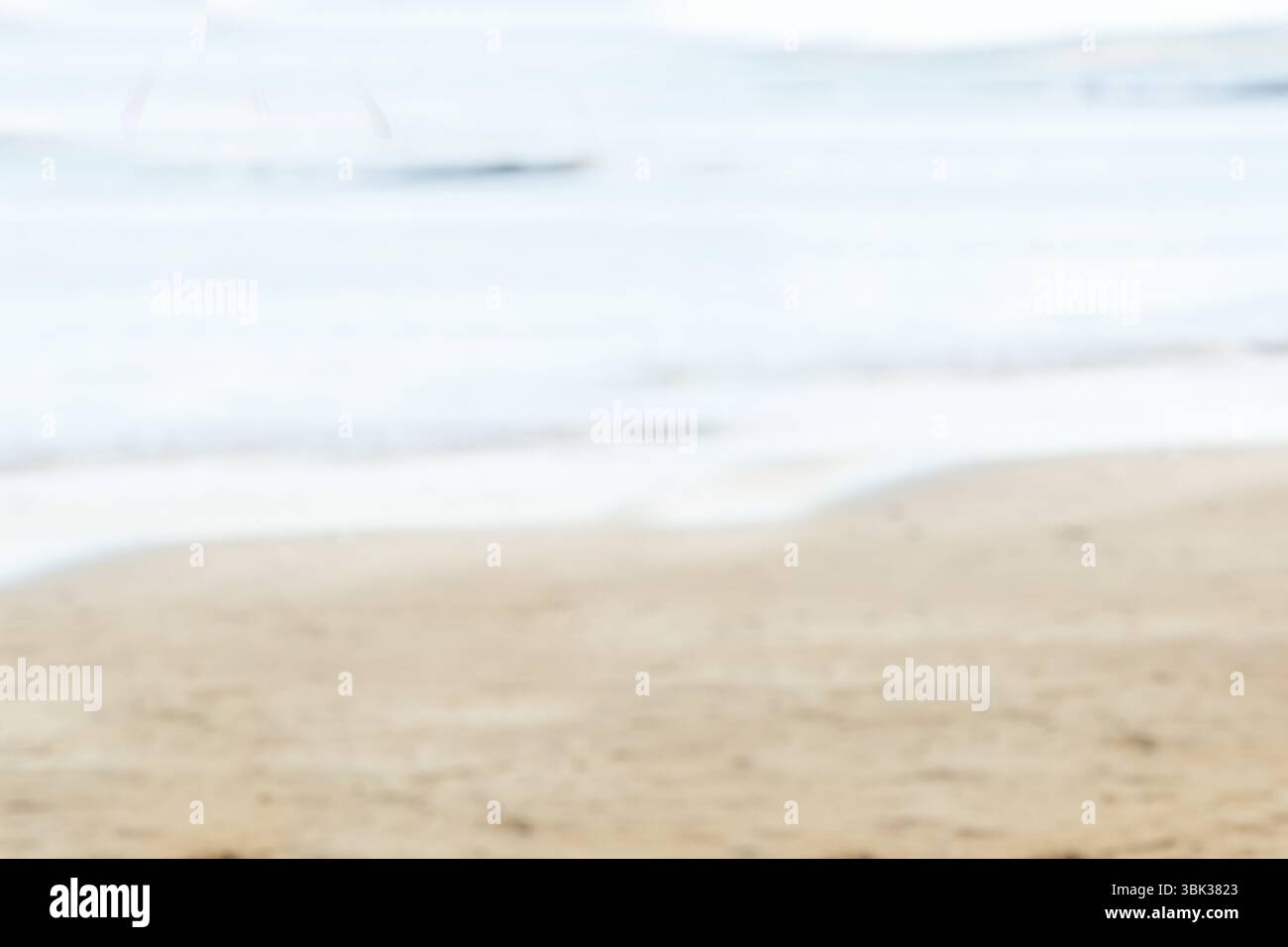 Sandy shoreline and shallow sea water are blending in flat design under ...