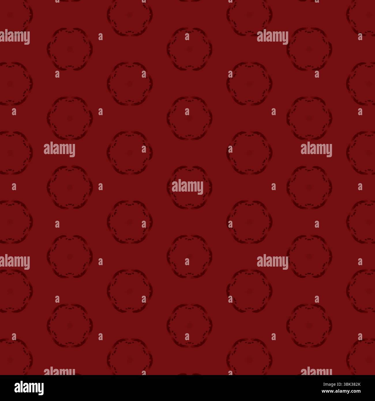 Repeating stylized circular motif pattern is filling flat design with ...