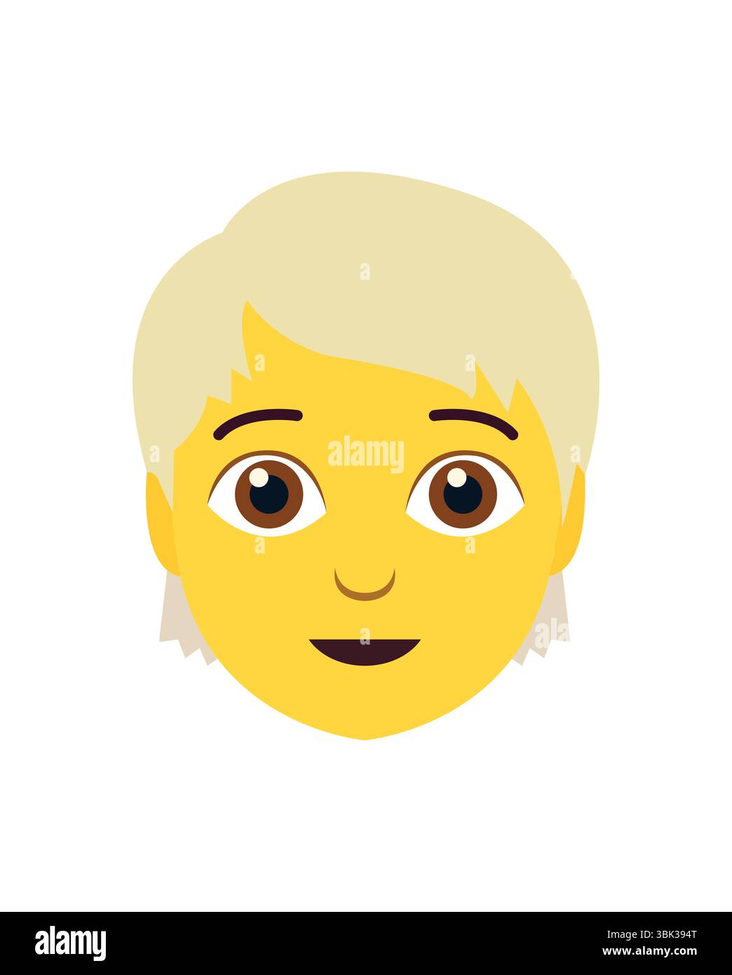 white hair person hear emoji symbol sign icon vector illustration ...