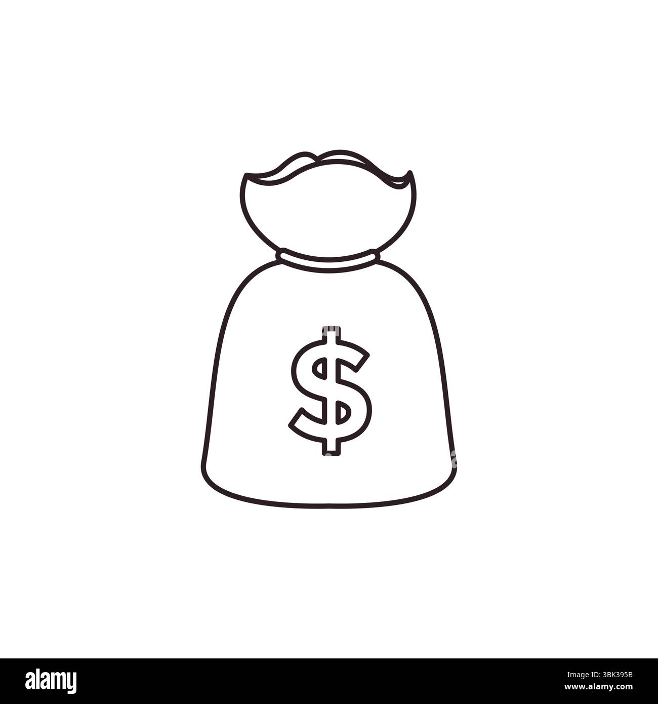 burlap sack money bag emoji symbol sign icon vector illustration Stock ...