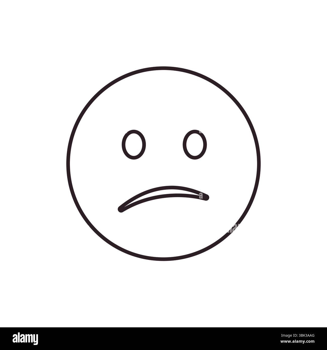 sad face emoji symbol sign icon vector illustration Stock Vector Image ...