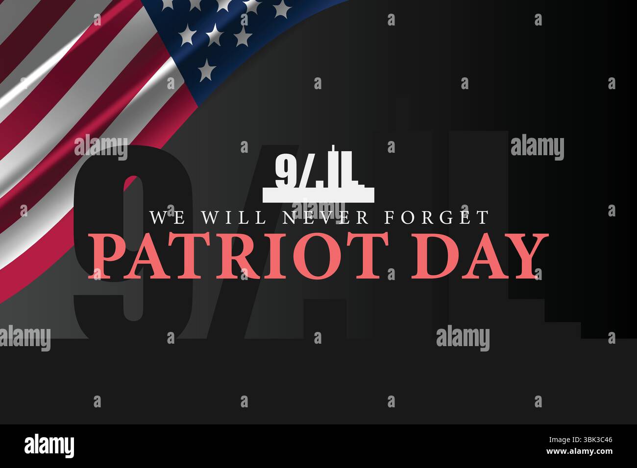 911 Patriot Day A Journey of Resilience and Remembrance Stock Vector ...