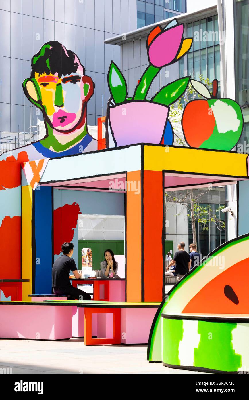 EDITORIAL USE ONLY General view of 'The Painted Picnic' by artist John ...