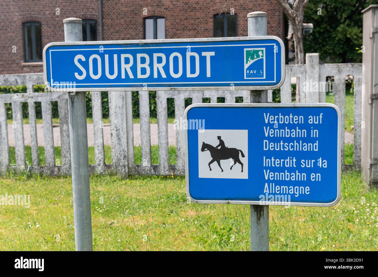 Sourbrodt Belgium June 2025 Vennbahn cycle route. Forbidden to ride ...