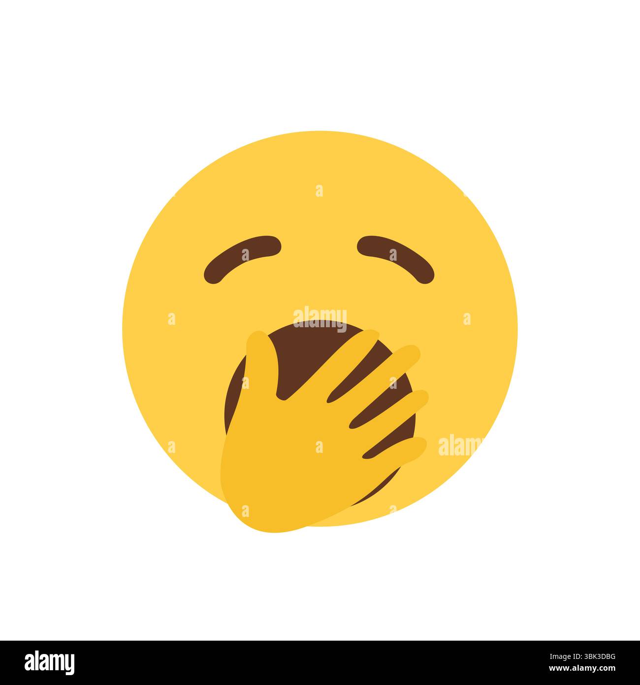 yawning face yawn emoji symbol sign icon vector illustration Stock ...