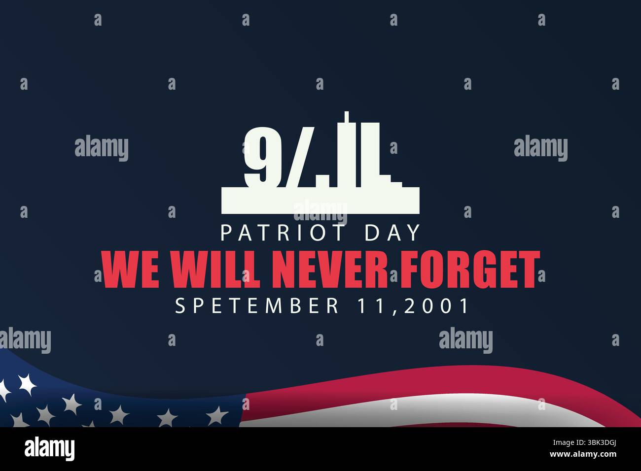 911 Patriot Day A Journey of Resilience and Remembrance Stock Vector ...