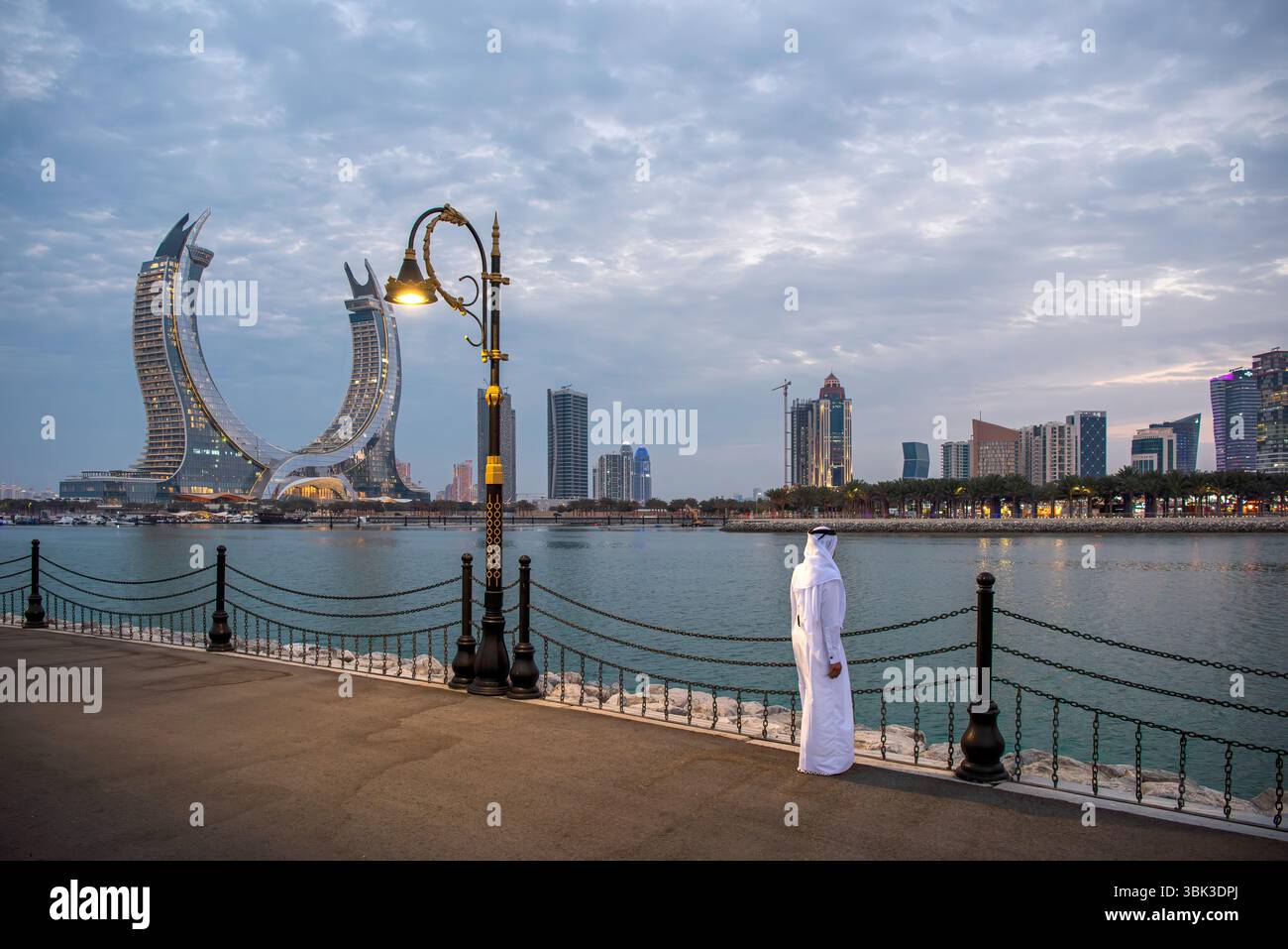 Lusail, Qatar - March 26, 2024: Katara buildings view from Lusail ...