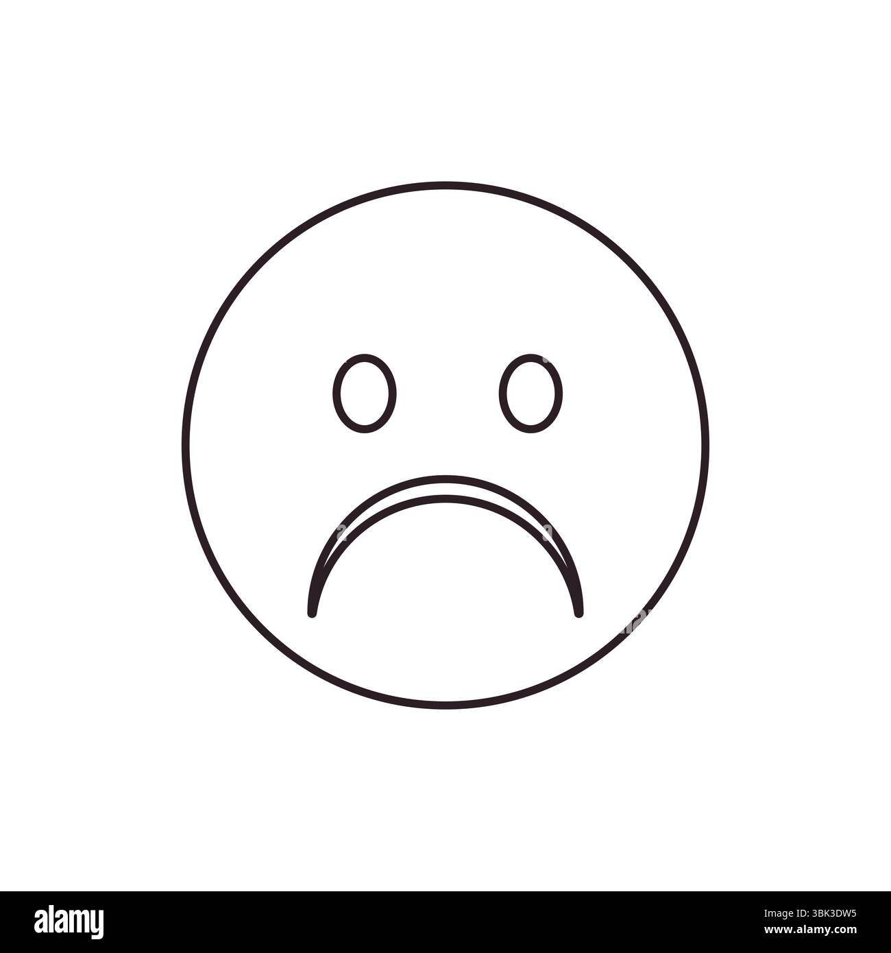 sad face emoji symbol sign icon vector illustration Stock Vector Image ...