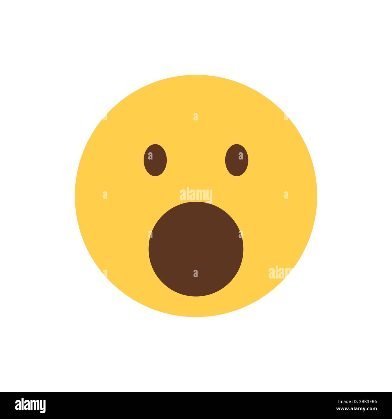 mouth open shock yawn face emoji symbol sign icon vector illustration ...