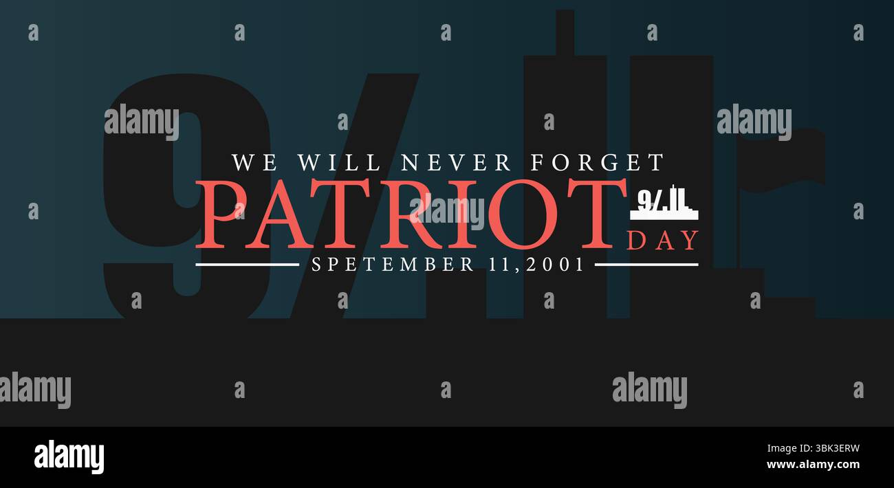 In Memory of 911 The Day that Changed America Forever Stock Vector ...