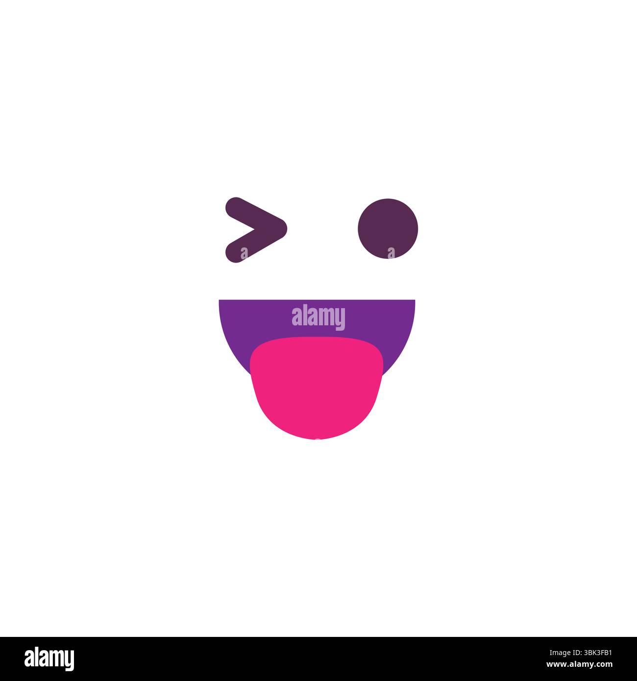 silly face emoji symbol sign icon vector illustration goofy fun smile ...