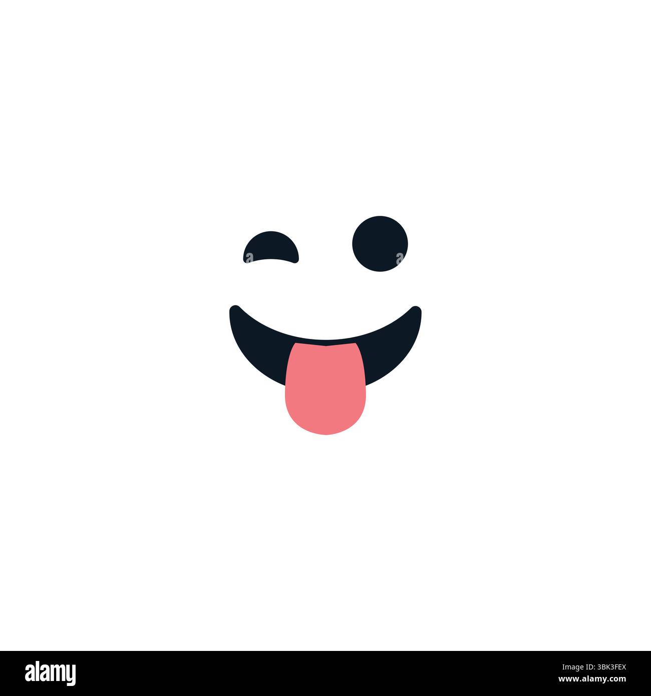 silly face emoji symbol sign icon vector illustration goofy fun smile ...