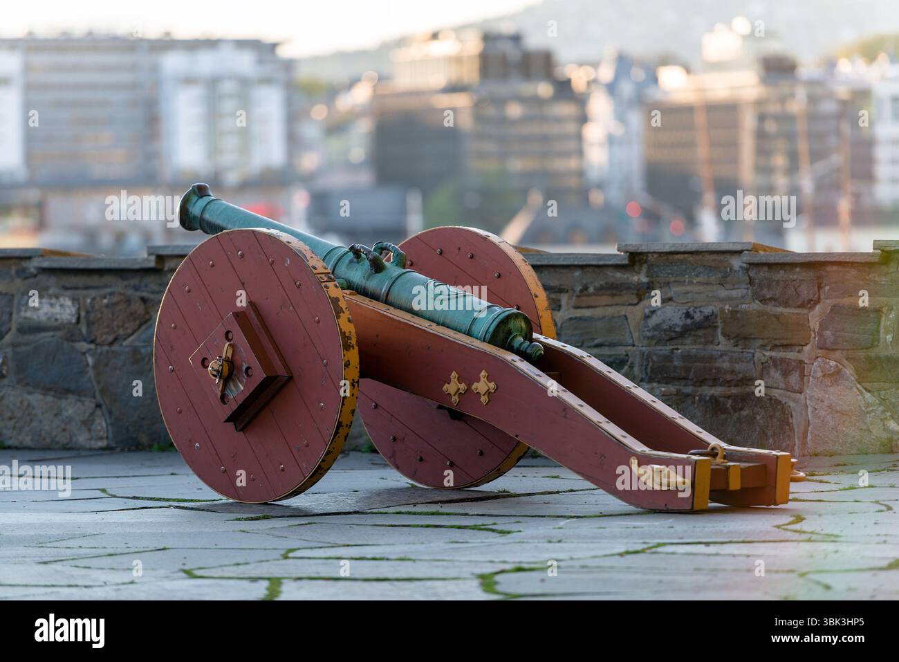 decorative cannon at the castle closeup photo Stock Photo - Alamy