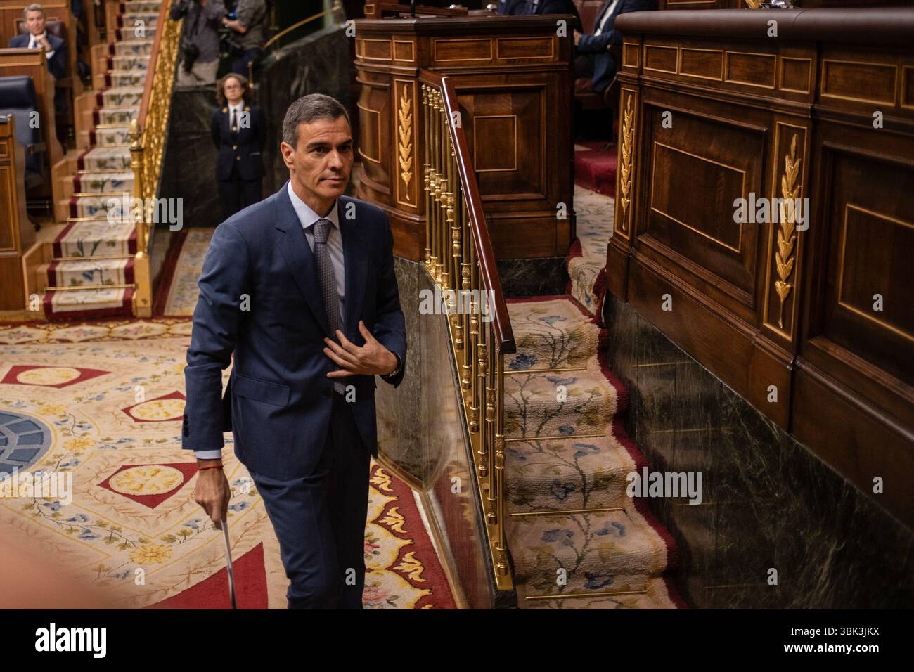 Pedro Sánchez, President of the Government of Spain attends during the ...