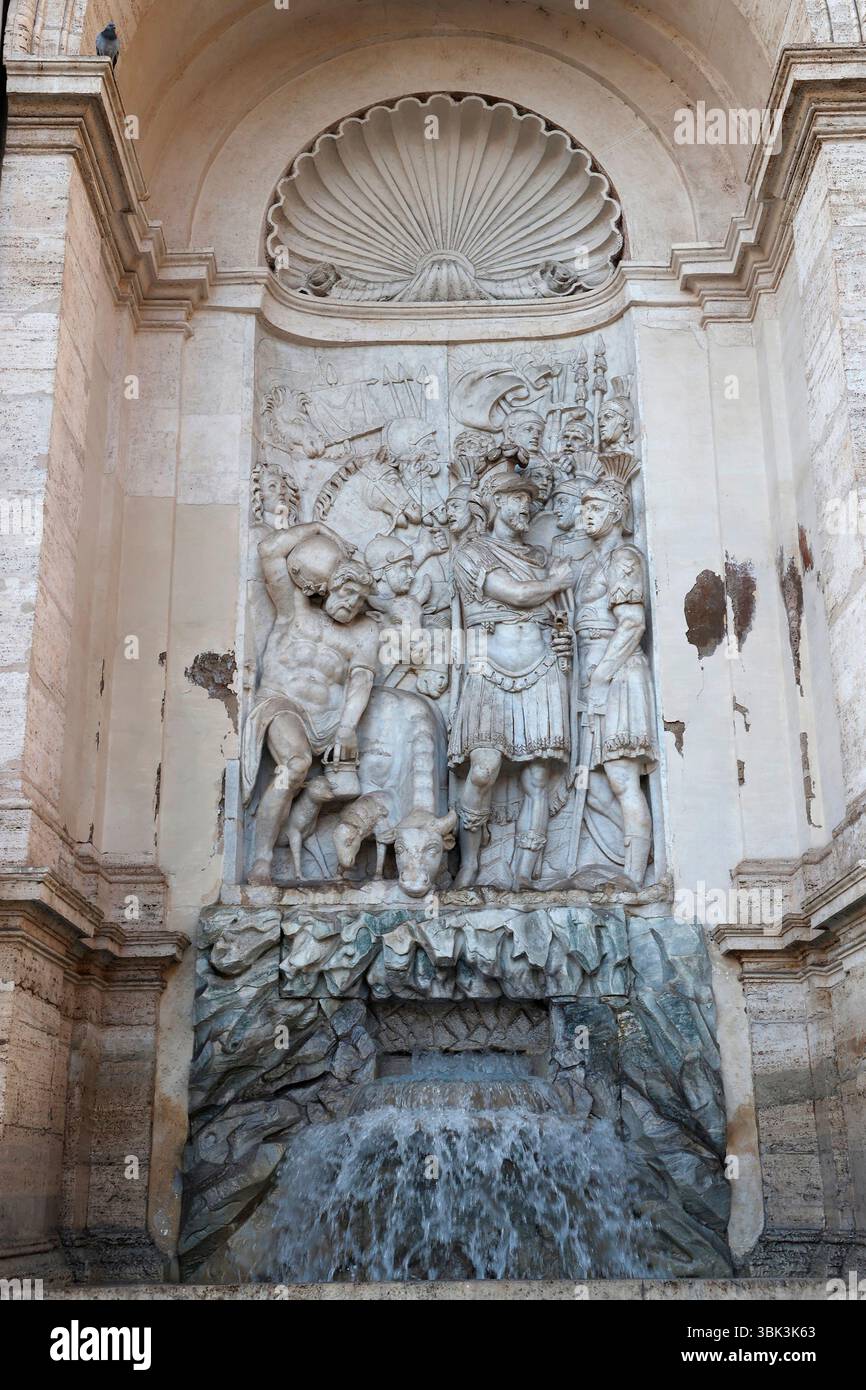 Fontana dell’Acqua Felice, or Fountain of Moses, Rome, Italy. Gedeon ...