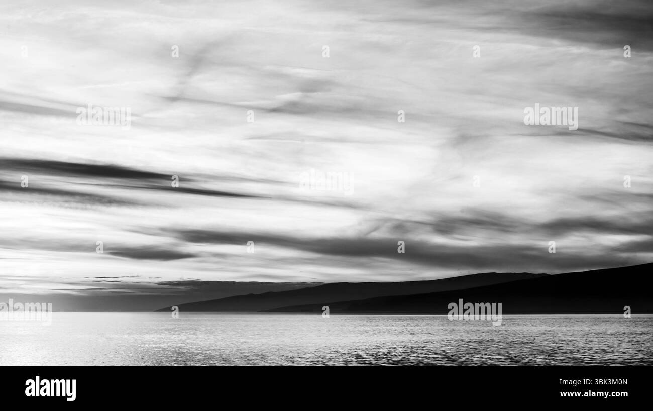 Beach and sea view Black and White Stock Photos & Images - Alamy