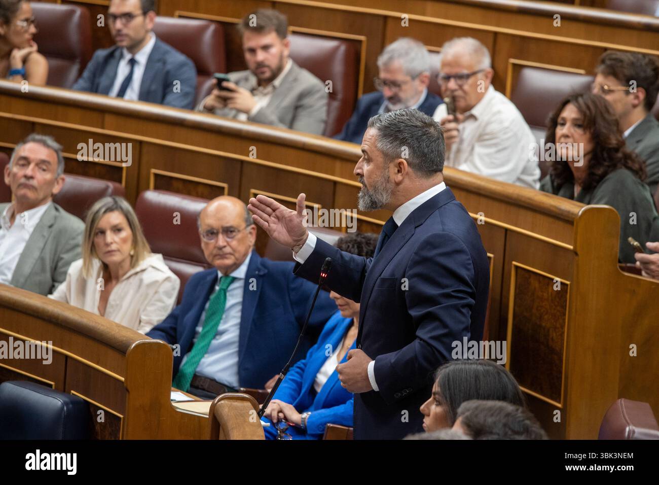Madrid, Spain. 18th June, 2025. Santiago Abascal, Member of the Spanish ...