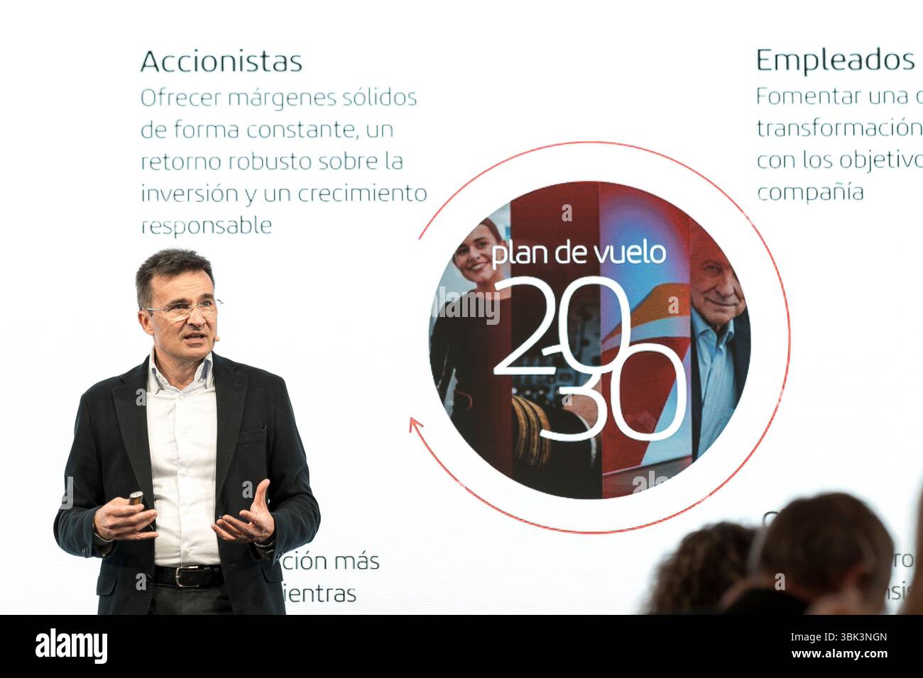 Iberia CEO Marco Sansavini presents the Flight Plan 2030, at the Iberia ...