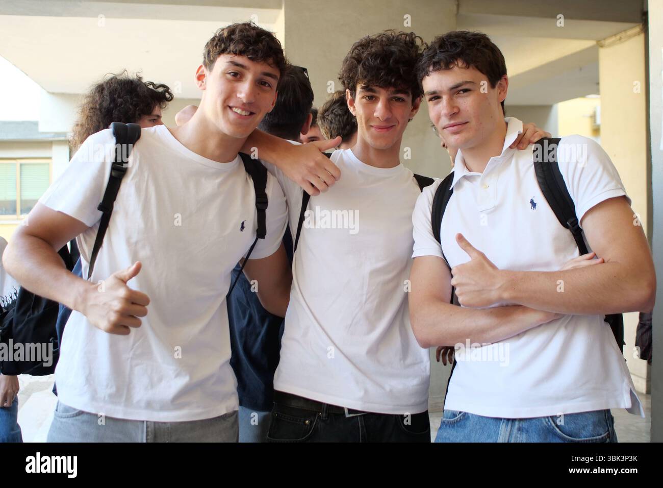 Italy, Arezzo, June 18, 2025 : High school maturity exams 2022. Scientific high school Francesco ...