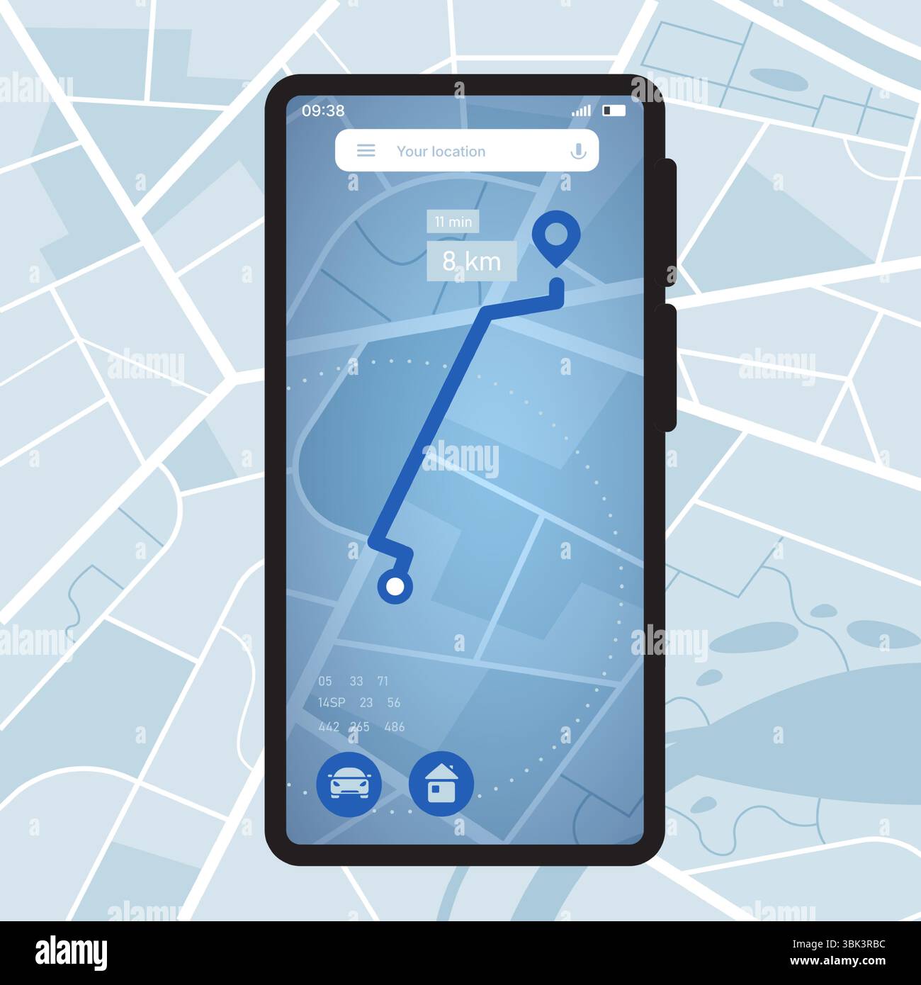 Route planning software Stock Vector Images - Alamy