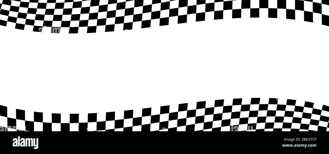 Race flag background. Car race checker finish line banner with black ...