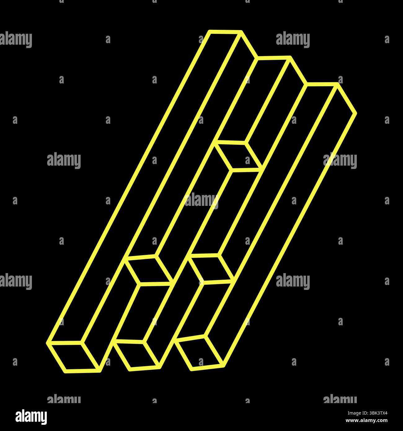 Optical illusion cube unreal Stock Vector Images - Alamy