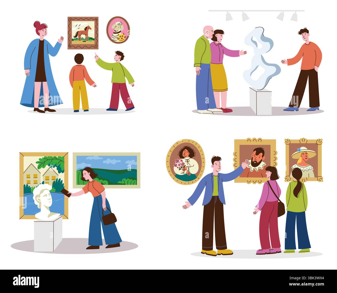 Museum of art artwork gallery collection Cut Out Stock Images ...