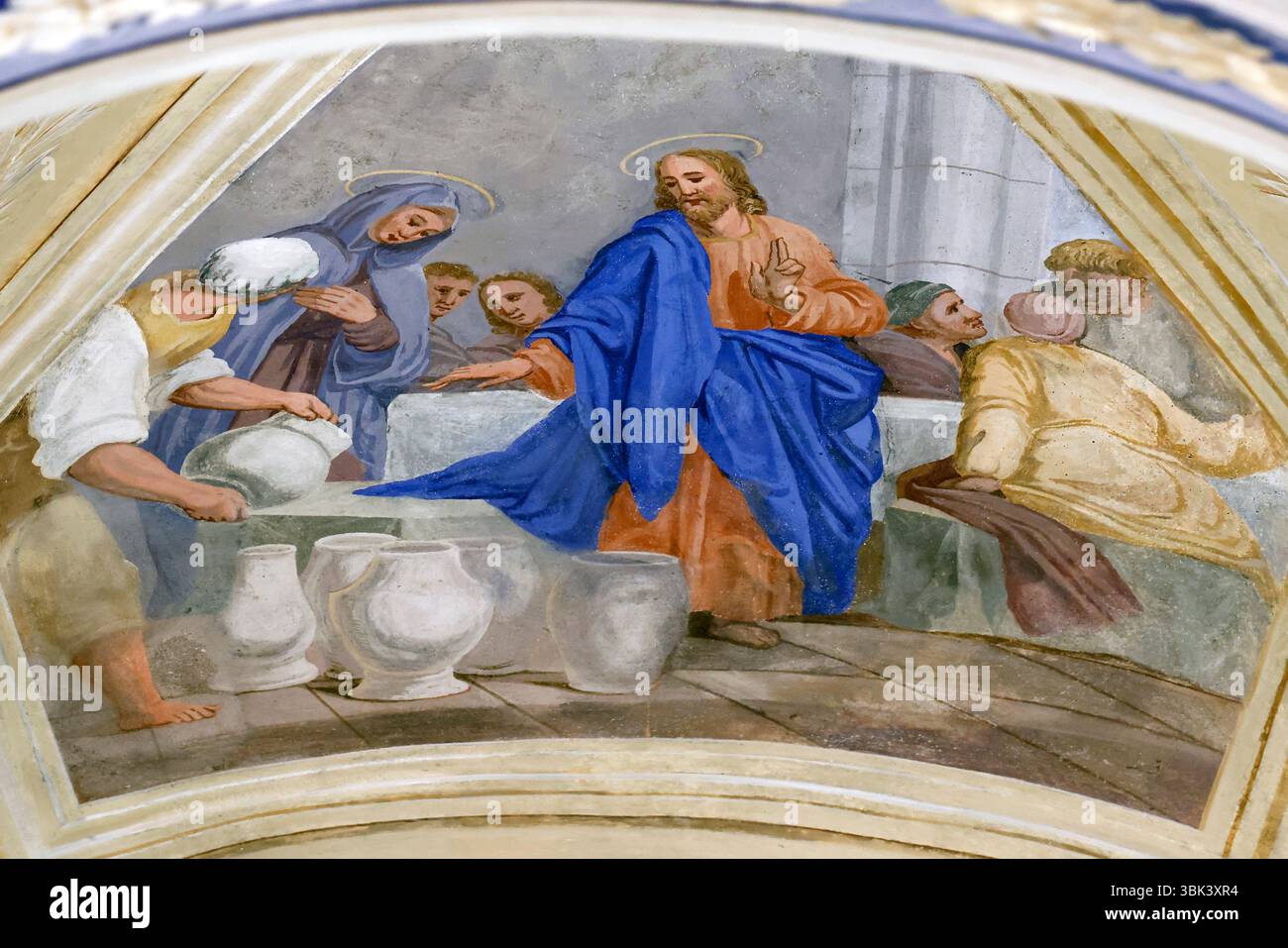 Saint Jean Baptiste church. The marriage feast at Cana. The first ...