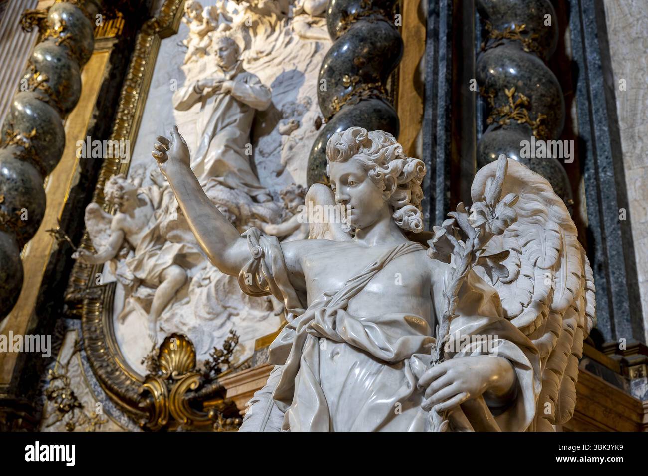 Saint Ignatius of Loyola church, Rome, Italy. Saint Luigi Gonzaga ...