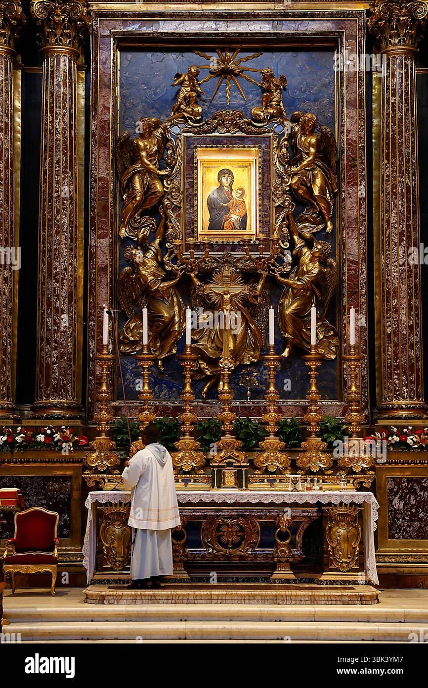 St. Maria Maggiore basilica, Rome, Italy. Cappella Paolina (or Borghese ...