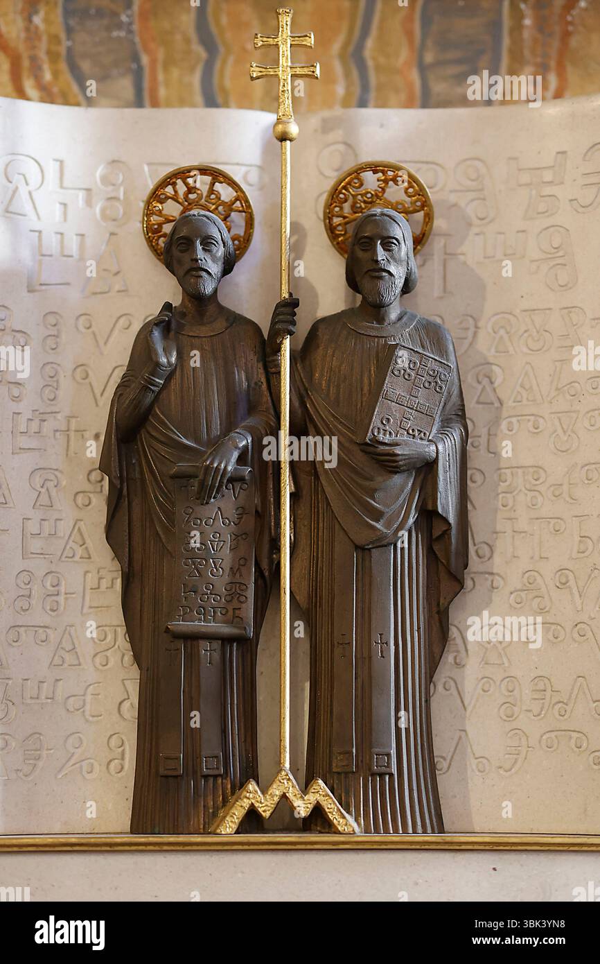 St. Maria Maggiore basilica, Rome, Italy. Saints Cyril and Methodius ...
