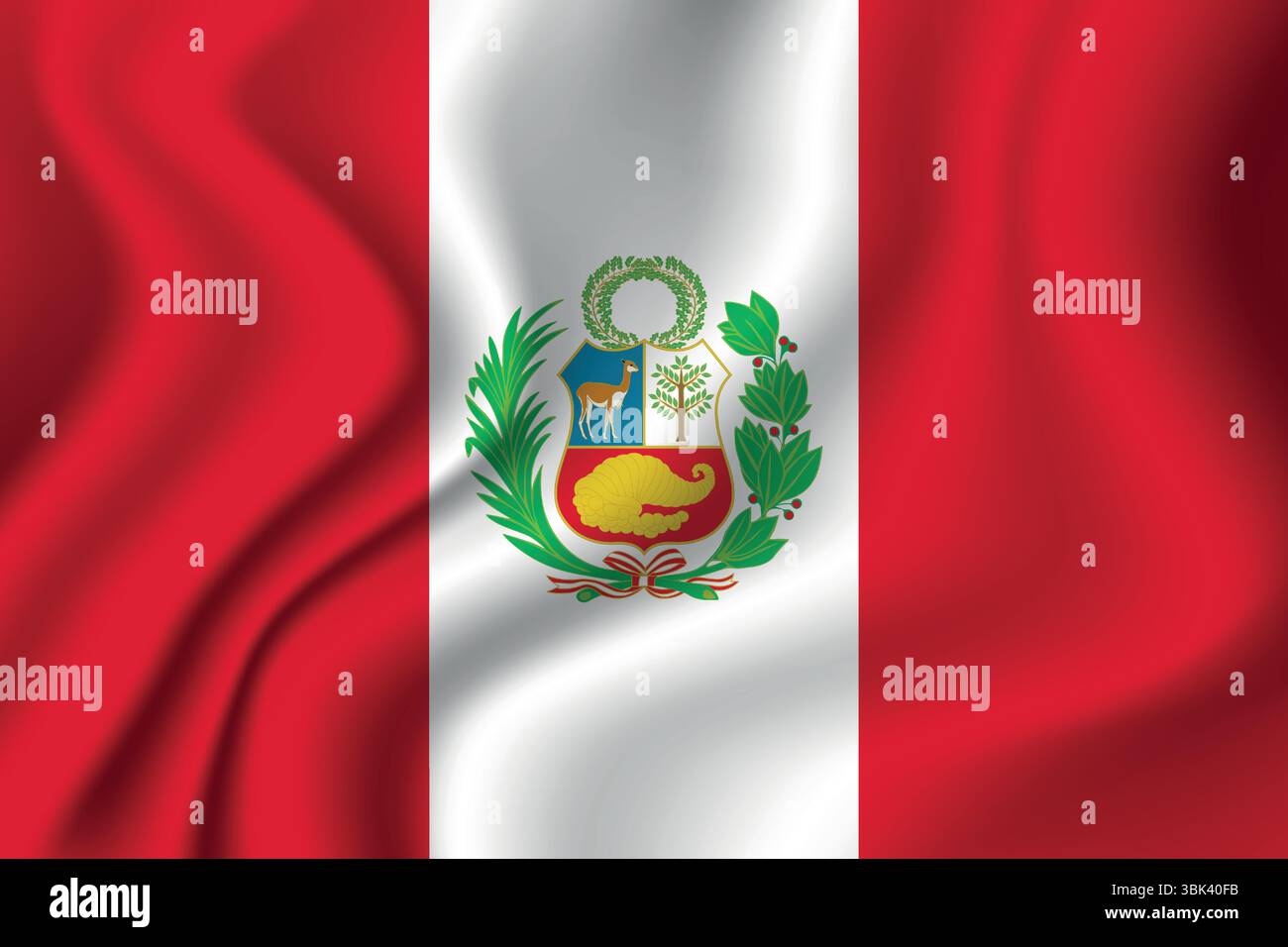 Flag of Peru. Peruvian national symbol in official colors. Template ...