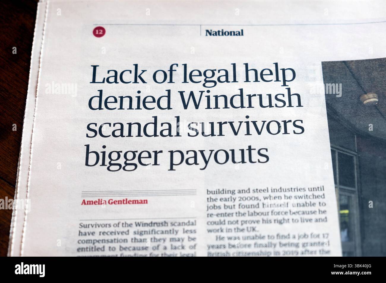 'Lack of legal help denied Windrush scandal survivors bigger payouts' Guardian newspaper ...