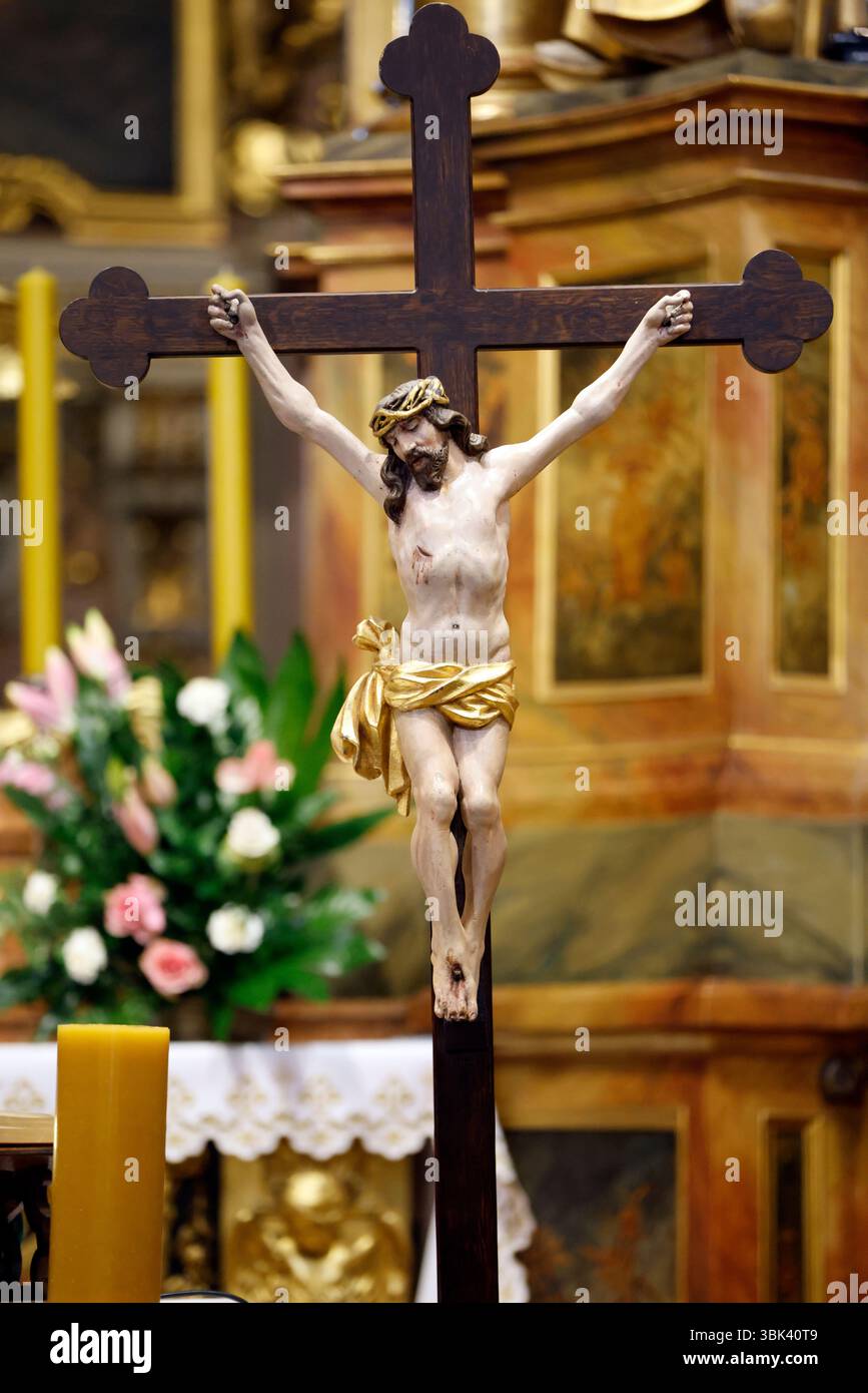 Jesus on the cross. The crucifixion. Warsaw. Poland Stock Photo - Alamy