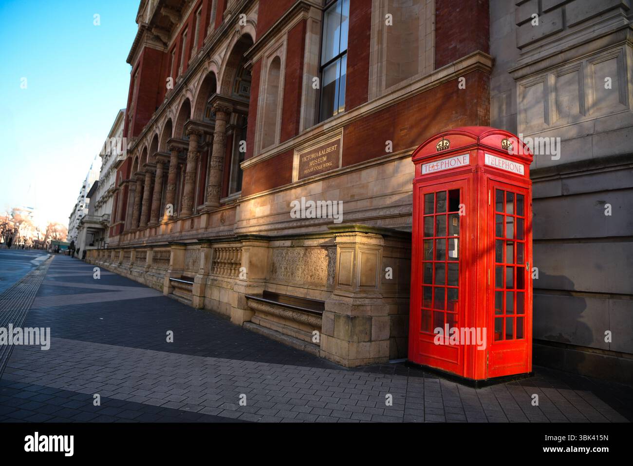 Row of telephone booths in London Stock Photo - Alamy