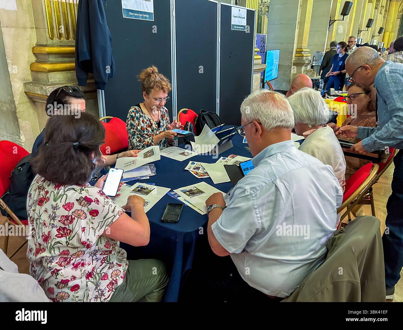 Paris, France, Group Senior People, Participating in Public ...