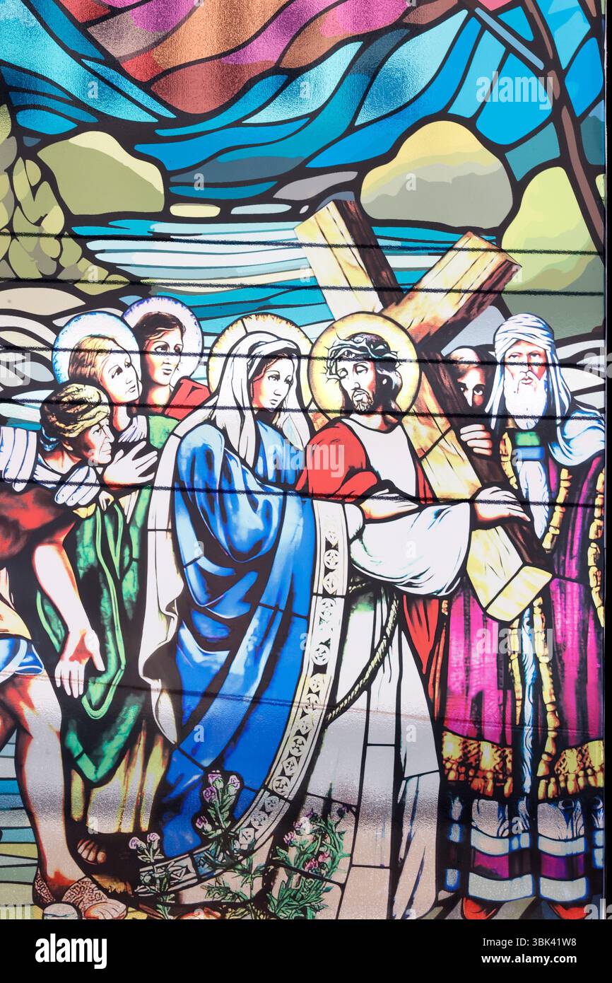 Way of the cross. 4th Station: Jesus meets his Mother Pleiku. France ...