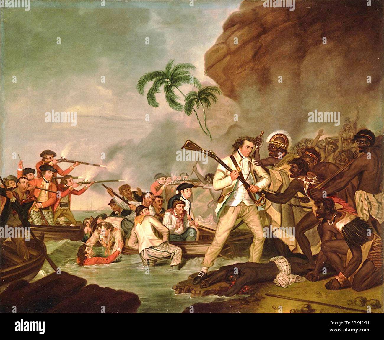 George Carter - Death of Captain James Cook - 1783 Stock Photo - Alamy
